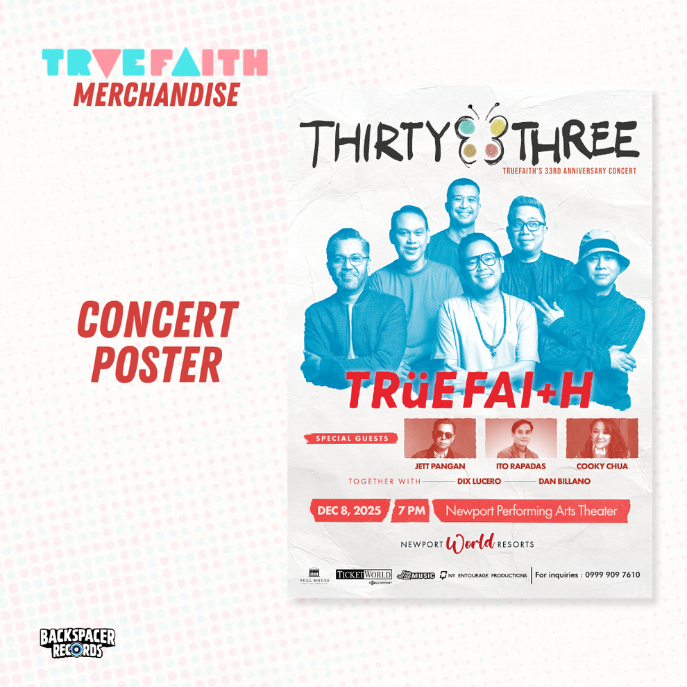 True Faith - 33rd Anniversary Concert Poster – Backspacer Records