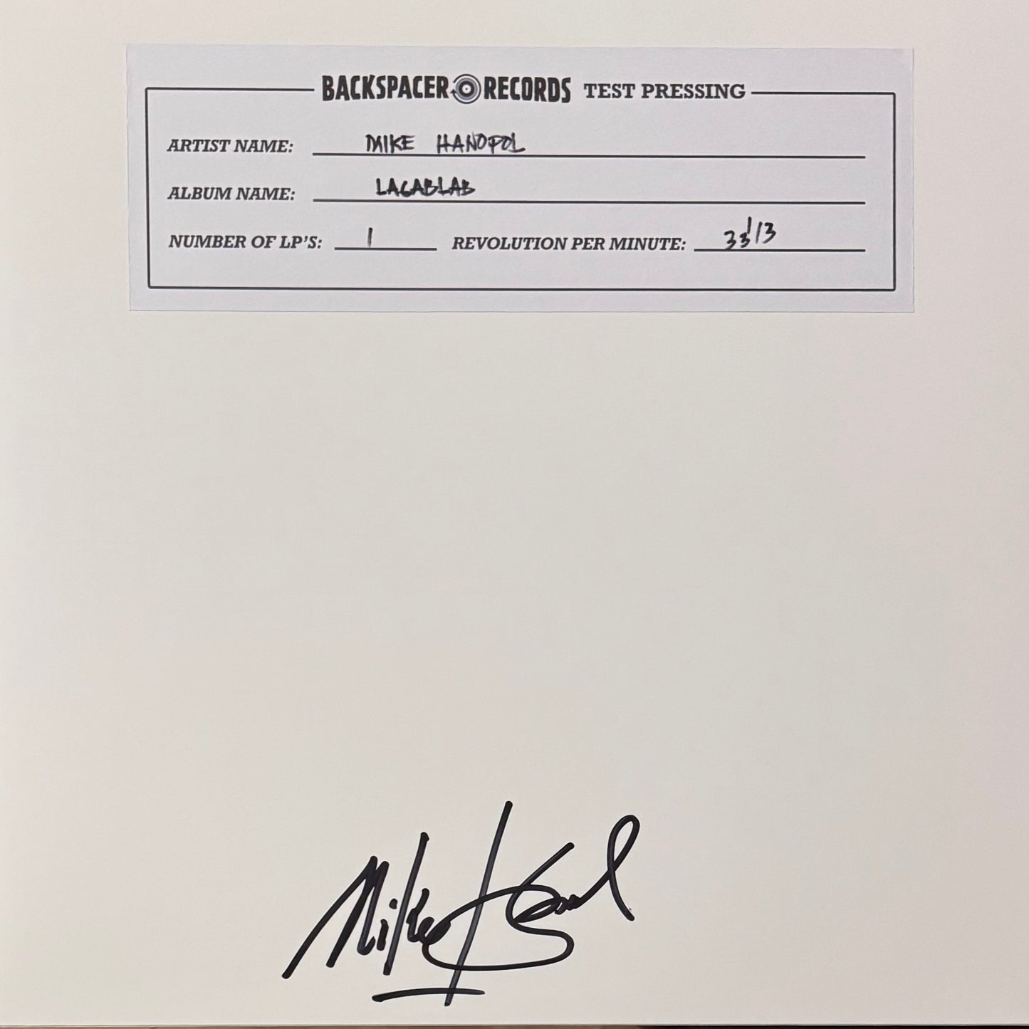 [PREORDER] Mike Hanopol - Lagablab LP (Test Pressing) – Backspacer Records